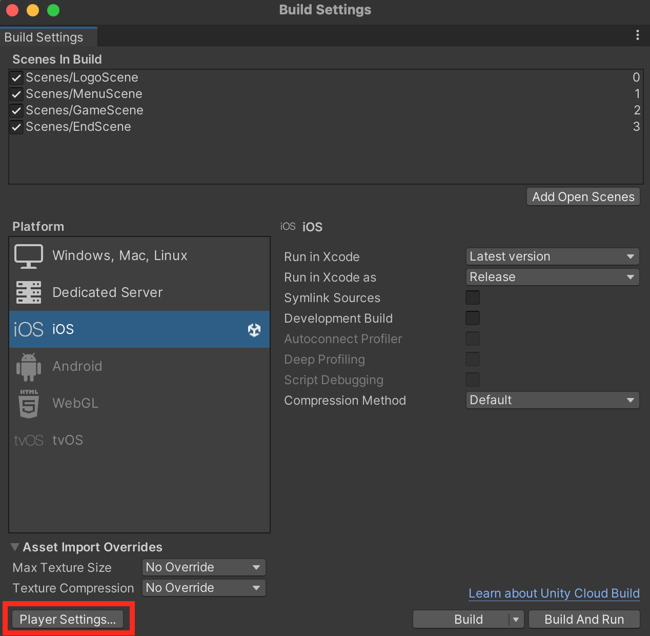 Unity 建置所需的設定 - Enjoy 軟體