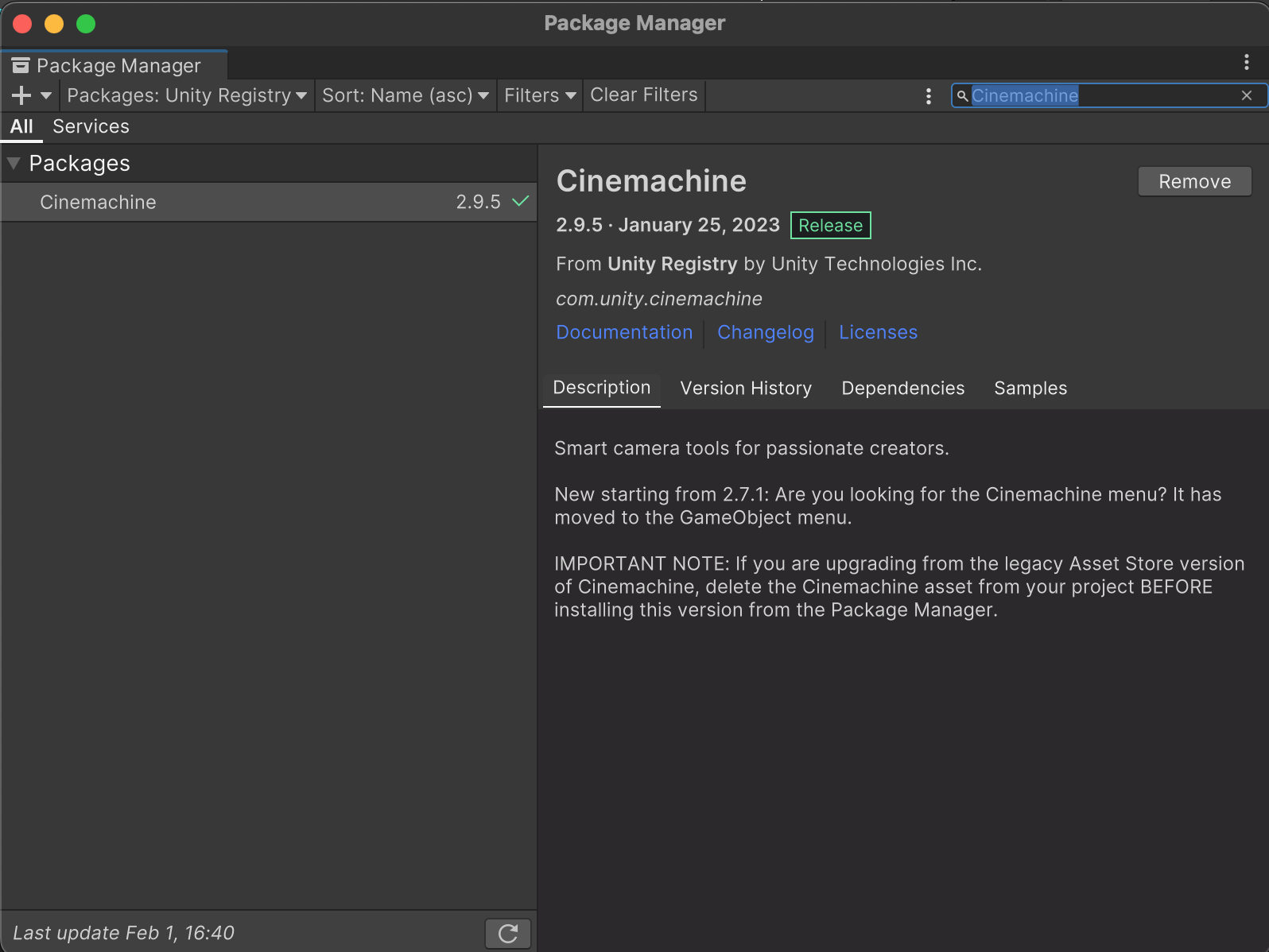 Unity Cinemachine 實現攝影機跟隨玩家 - Enjoy 軟體