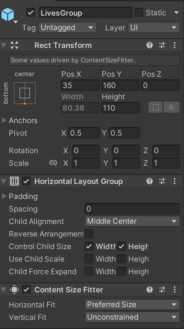 Unity UI 圖加字實現完美水平置中 - Enjoy 軟體