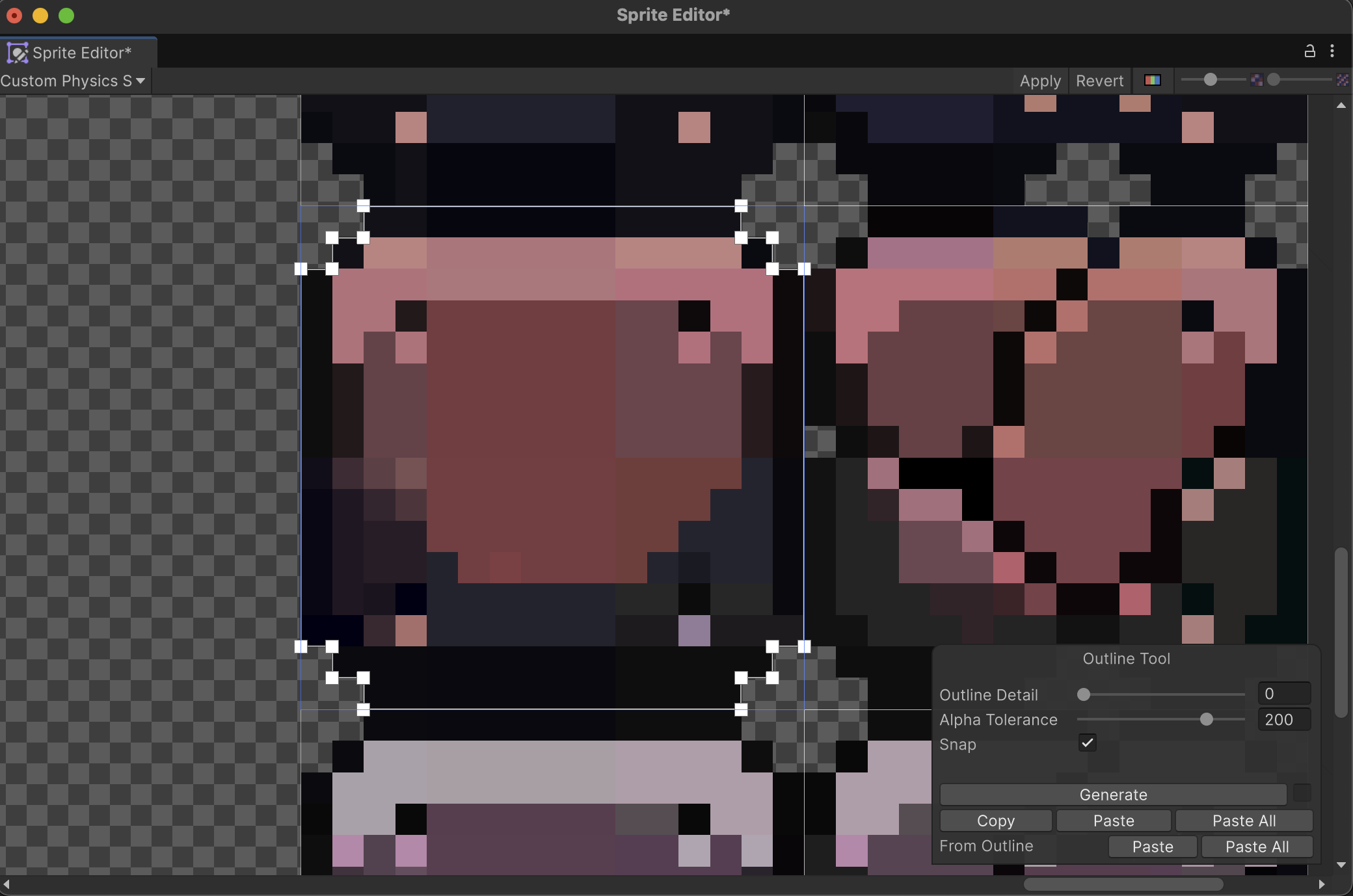 Unity Sprite Editor Custom Physics Shape - Enjoy 軟體